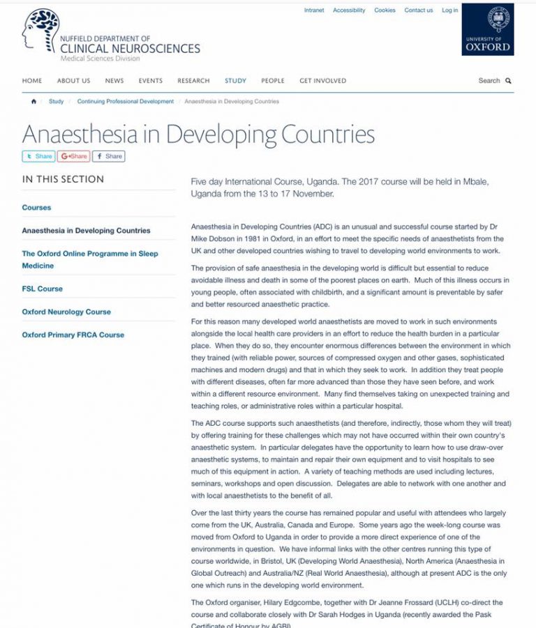 Anaesthesia in Developing Countries | ゲネプロ[離島・へき地に医療の充実を]
